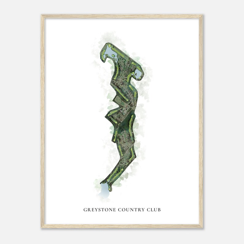Greystone Country Club, Arkansas - Classic Watercolor Map | Golfer Gift ...