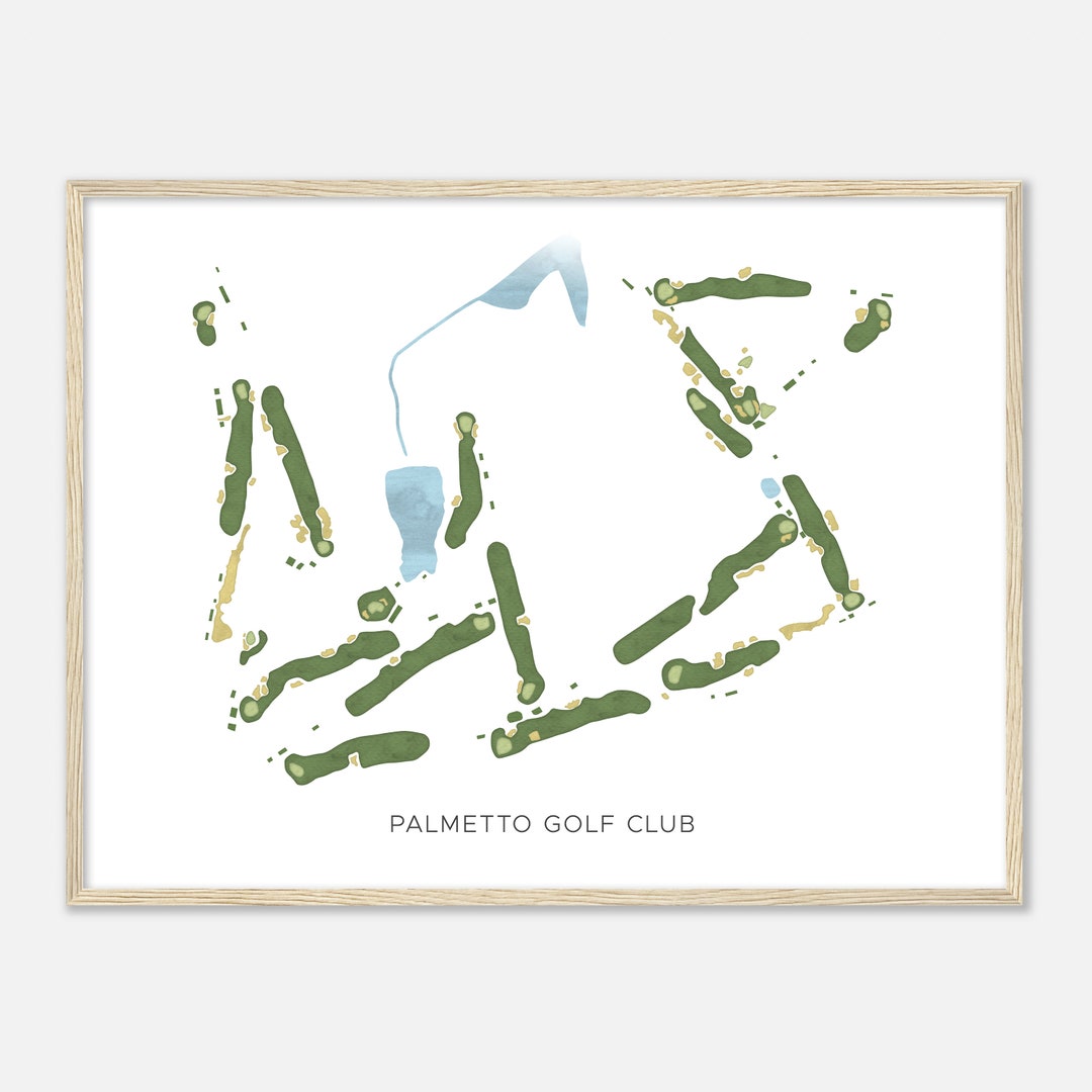 Palmetto Golf Club, South Carolina - Modern Watercolor Map | Golfer ...
