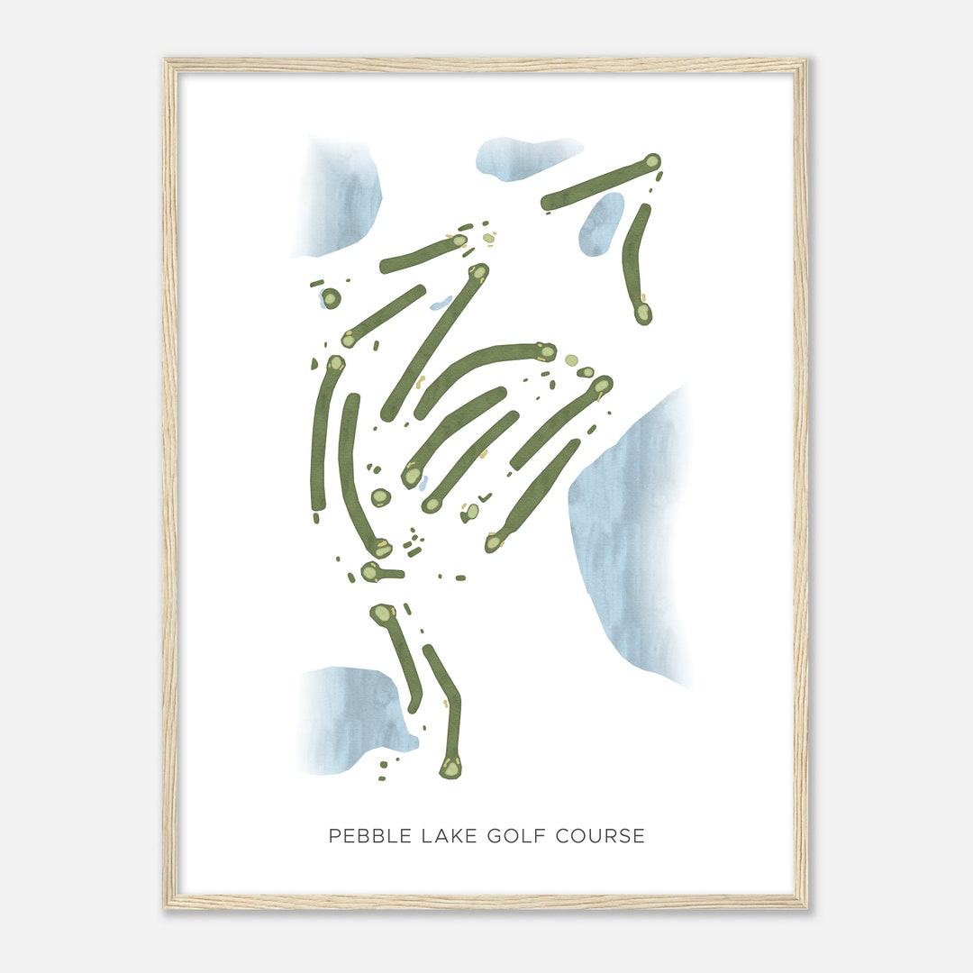 Pebble Lake Golf Course, Minnesota - Modern Watercolor Map | Golfer ...