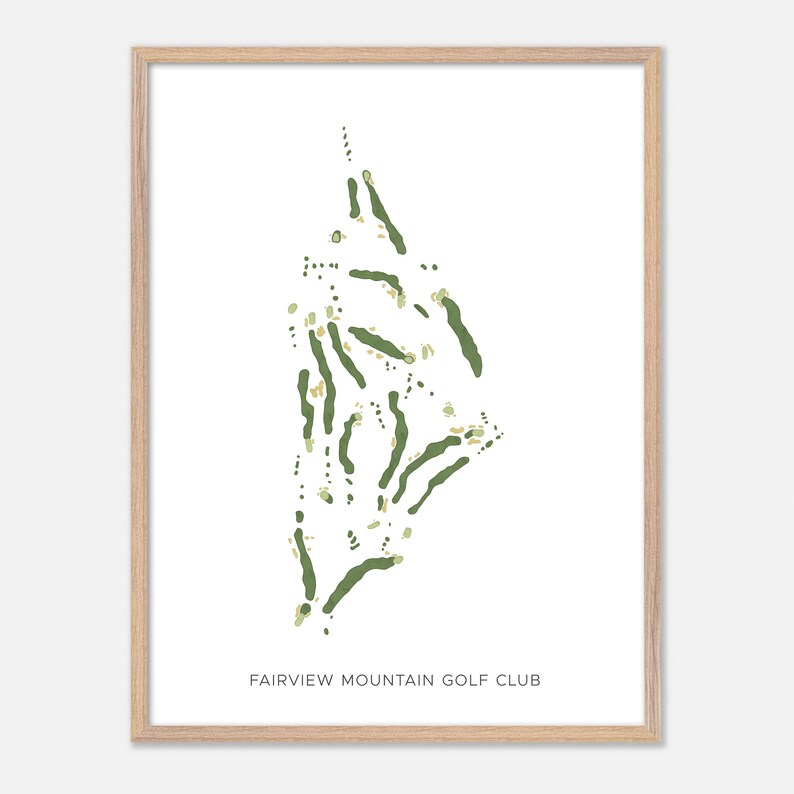 Fairview Mountain Golf Club in Oliver, Canada - Moderne Aquarell-Karte ...