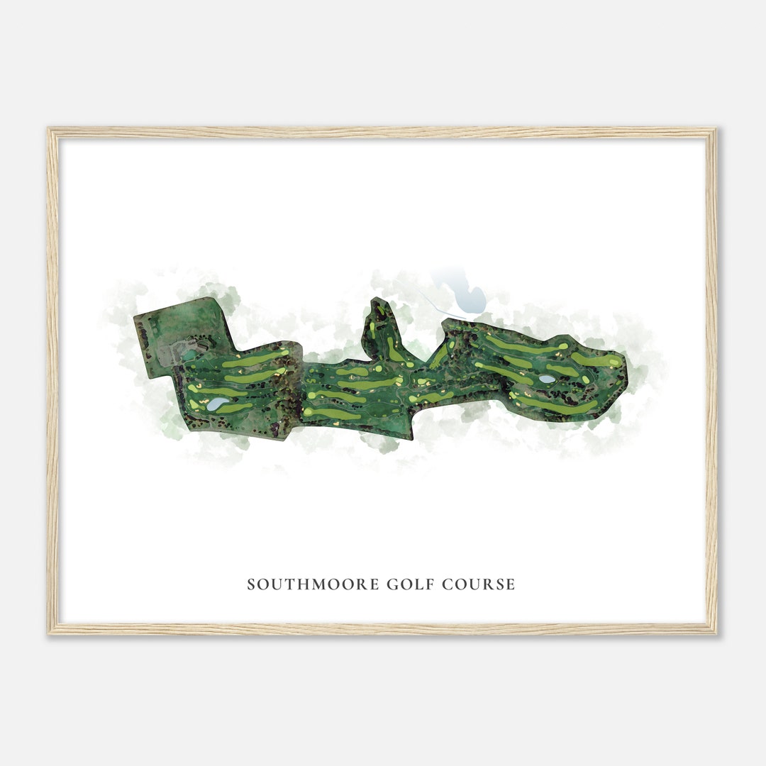 Southmoore Golf Course, Pennsylvania - Classic Watercolor Map | Golfer ...