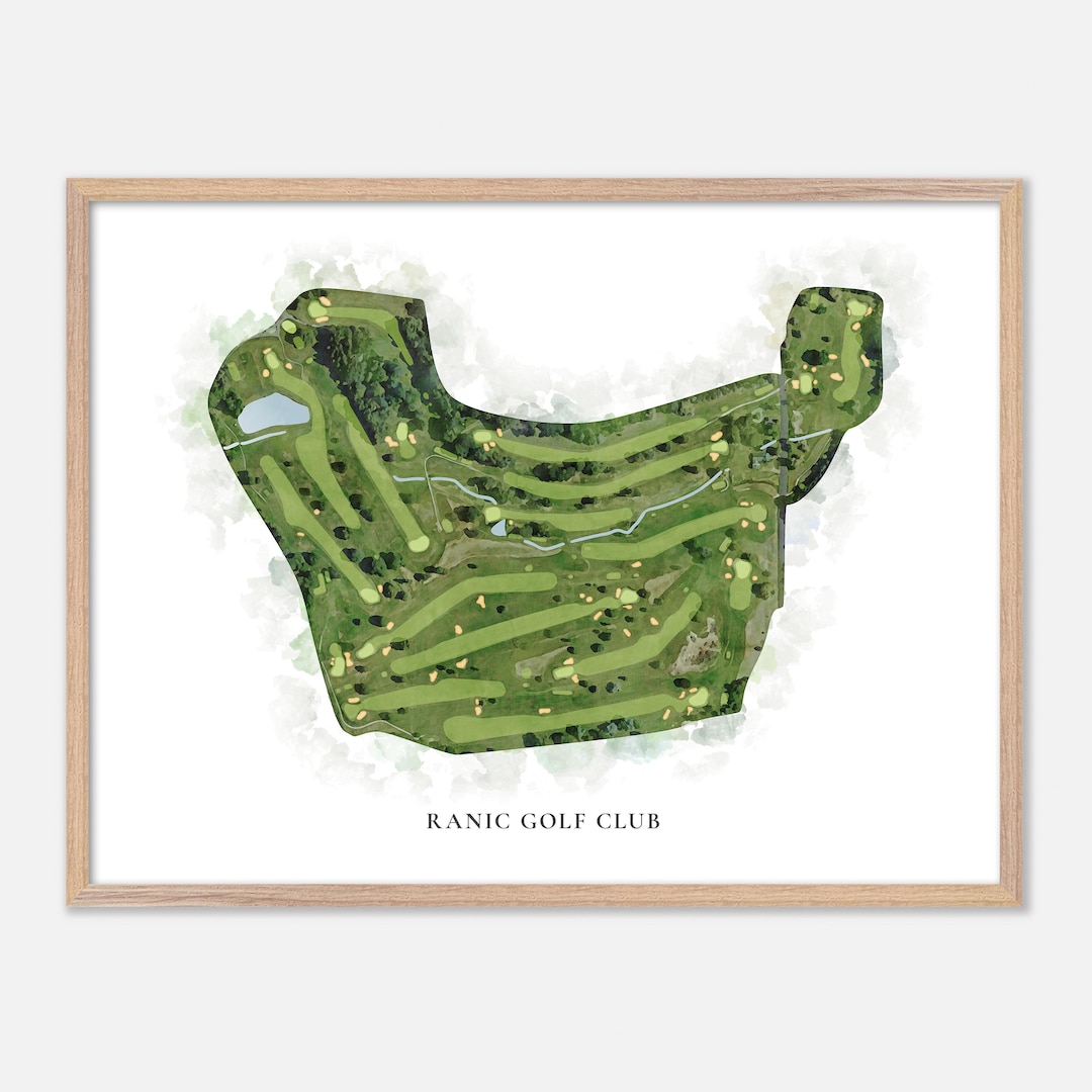 Ranic Golf Club in Ithaca, New York - Classic Watercolor Map | Golfer ...