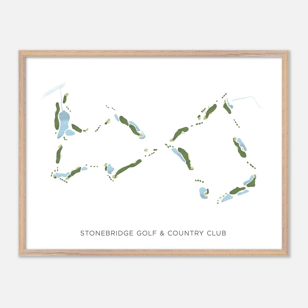 Stonebridge Golf & Country Club in , Canada - Modern Watercolor Map ...
