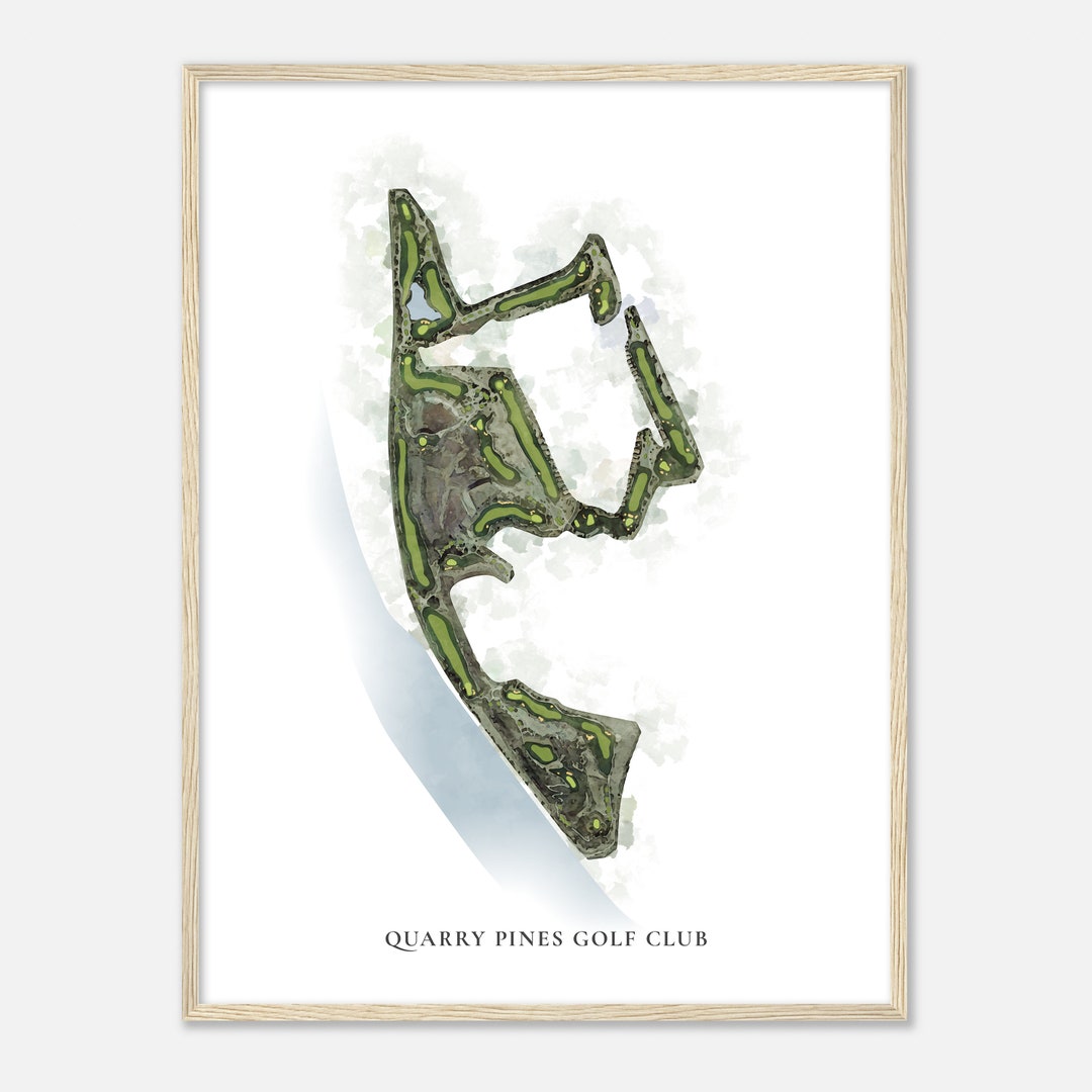 Quarry Pines Golf Club, Arizona - Classic Watercolor Map | Golfer Gift ...