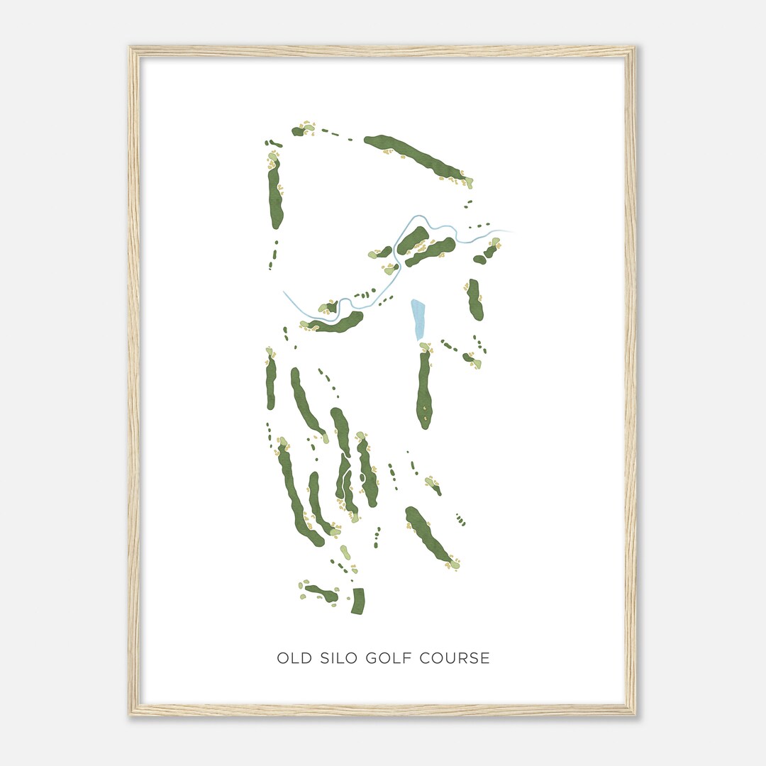 Old Silo Golf Course, Kentucky - Modern Watercolor Map | Golfer Gift ...