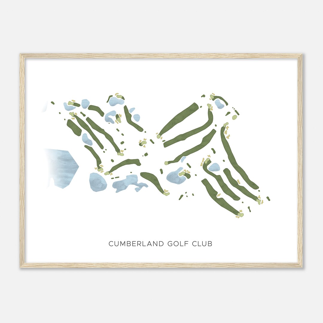 Cumberland Golf Club, Wisconsin - Modern Watercolor Map | Golfer Gift ...