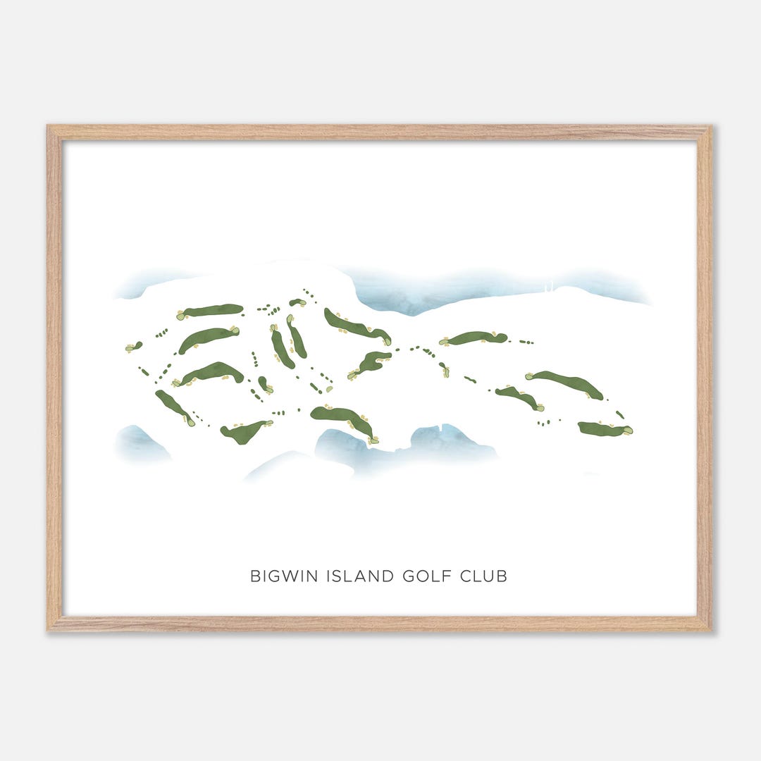 Bigwin Island Golf Club in , Canada - Modern Watercolor Map | Golfer ...