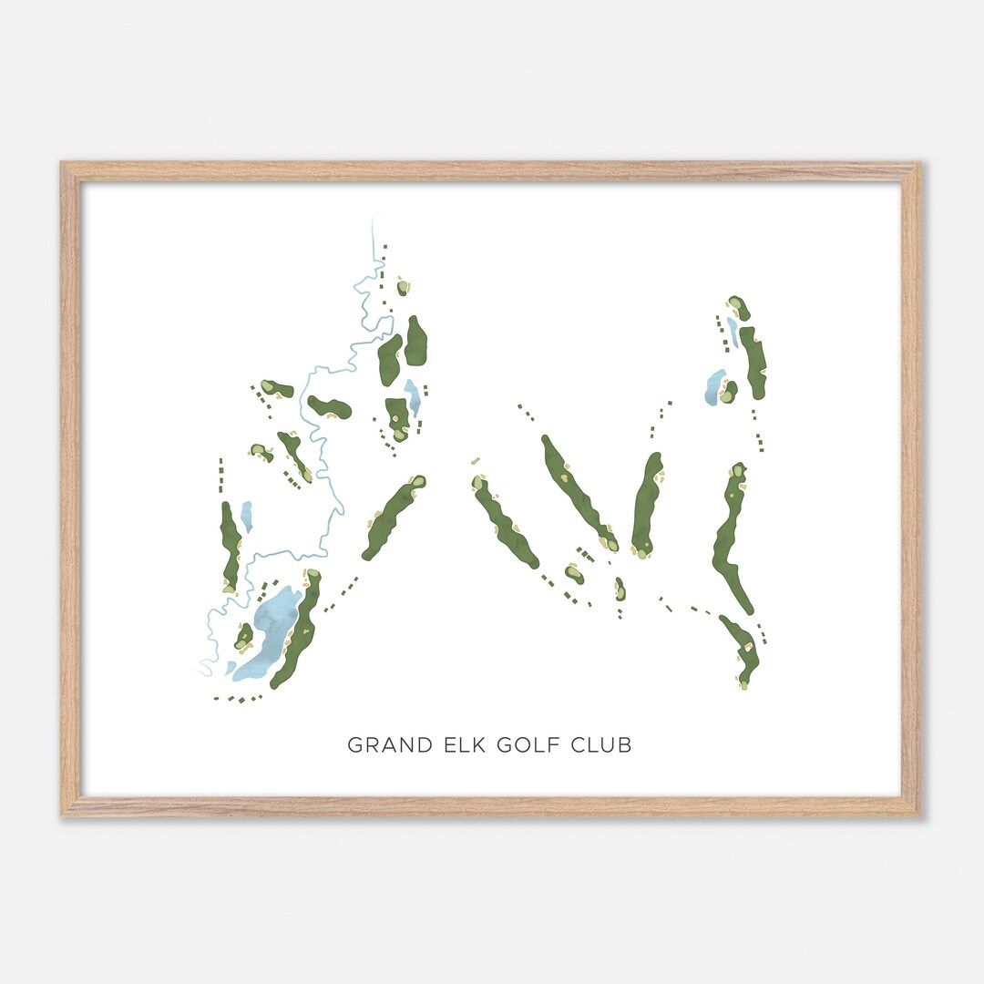 Grand Elk Golf Club in Granby, Colorado - Modern Watercolor Map ...