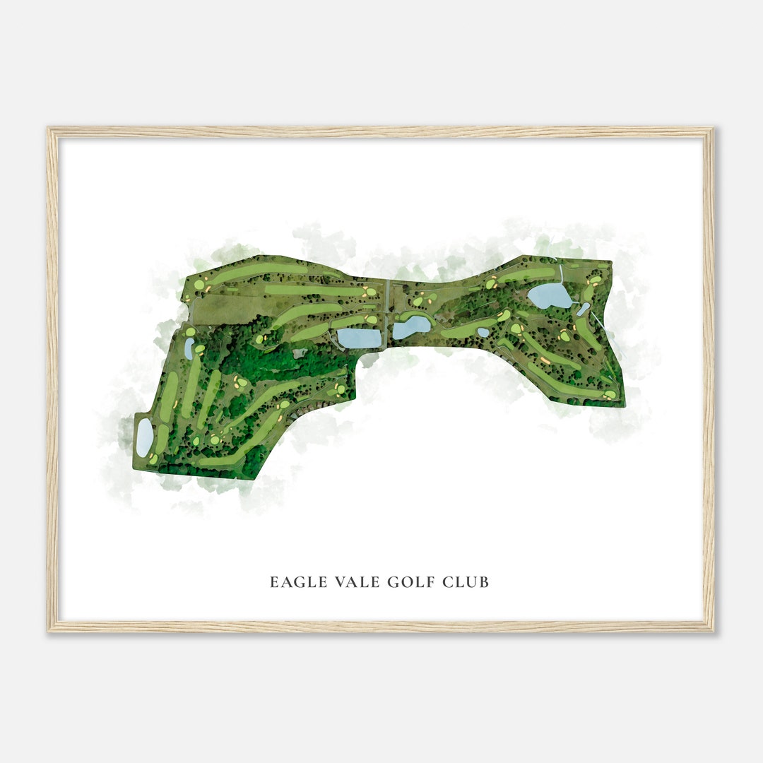 Eagle Vale Golf Club, New York - Classic Watercolor Map | Golfer Gift ...