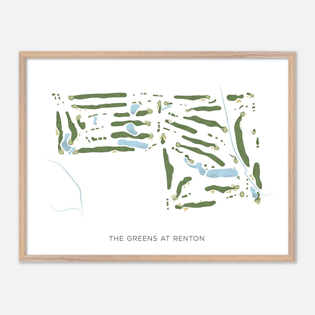 The Greens at Renton in , Canada - Modern Watercolor Map | Golfer Gift ...