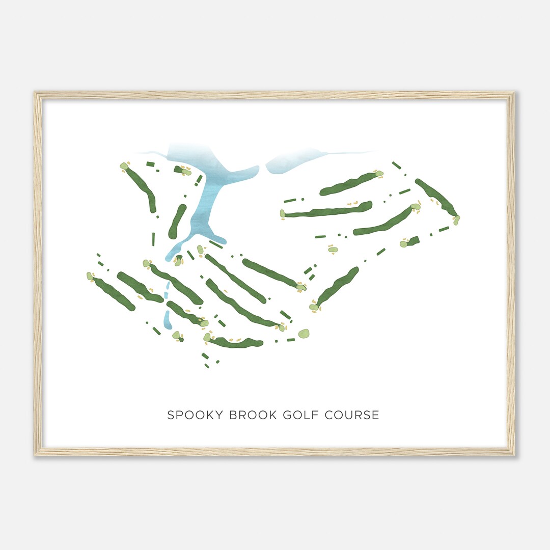 Spooky Brook Golf Course, New Jersey Modern Watercolor Map Golfer Gift ...
