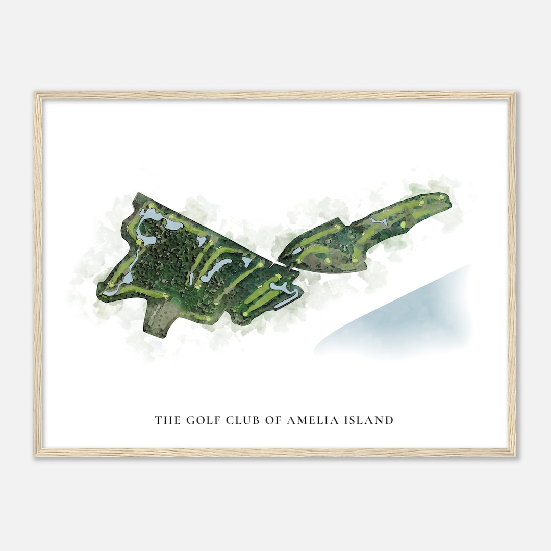 The Golf Club of Amelia Island, Florida - Classic Watercolor Map ...