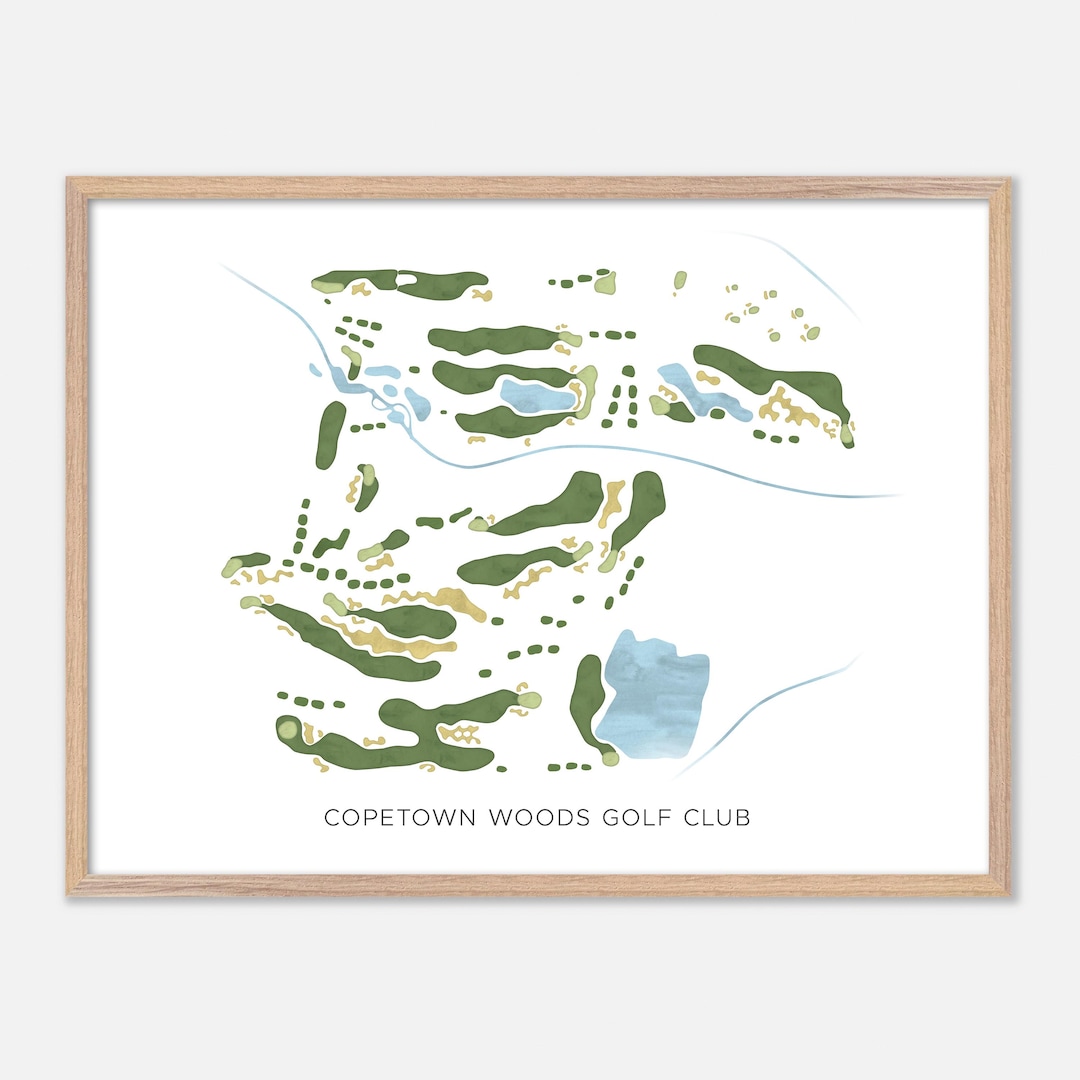 Copetown Woods Golf Club in , Canada - Modern Watercolor Map | Golfer ...