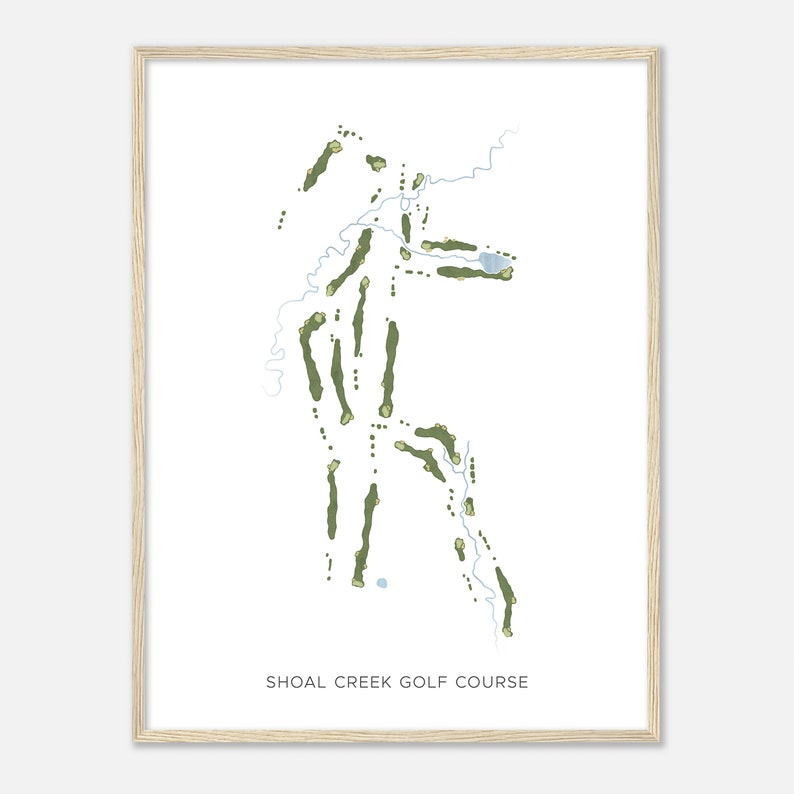 Shoal Creek Golf Course, Missouri - Modern Watercolor Map | Golfer Gift ...