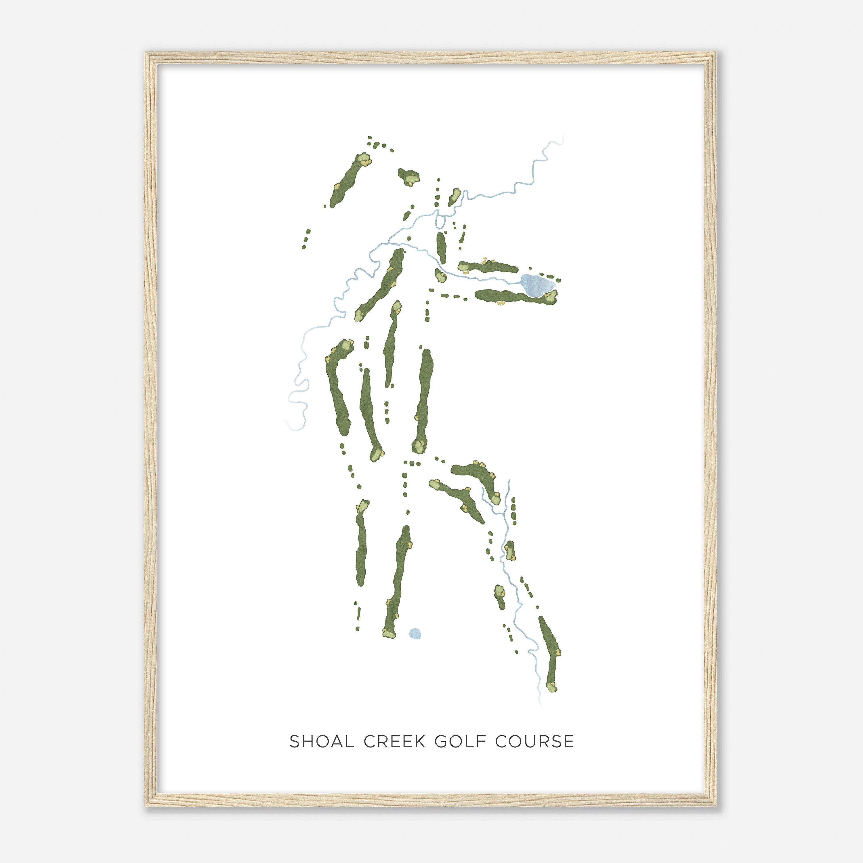 Shoal Creek Golf Course, Missouri - Modern Watercolor Map | Golfer Gift ...