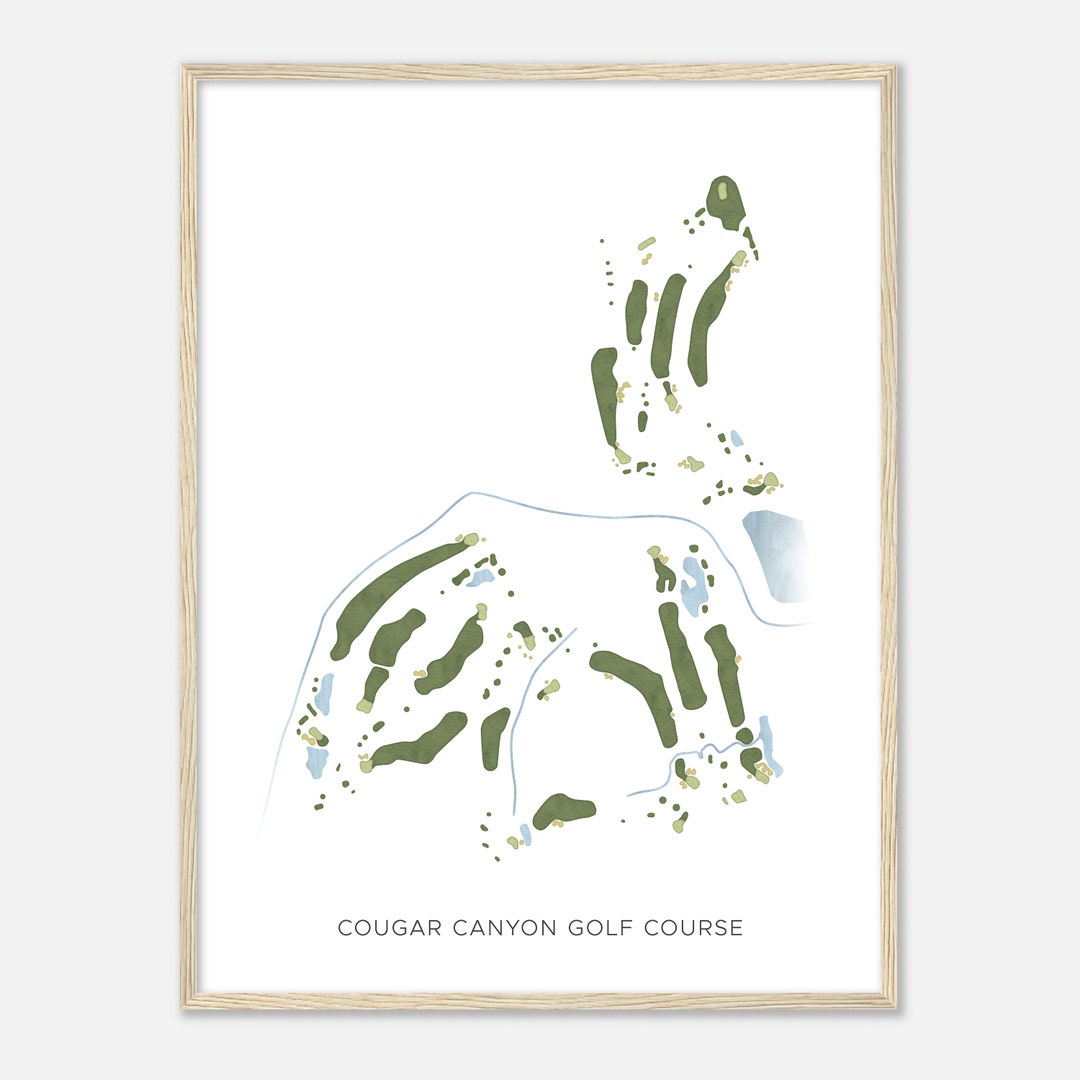 Cougar Canyon Golf Course, Oregon - Modern Watercolor Map | Golfer Gift ...
