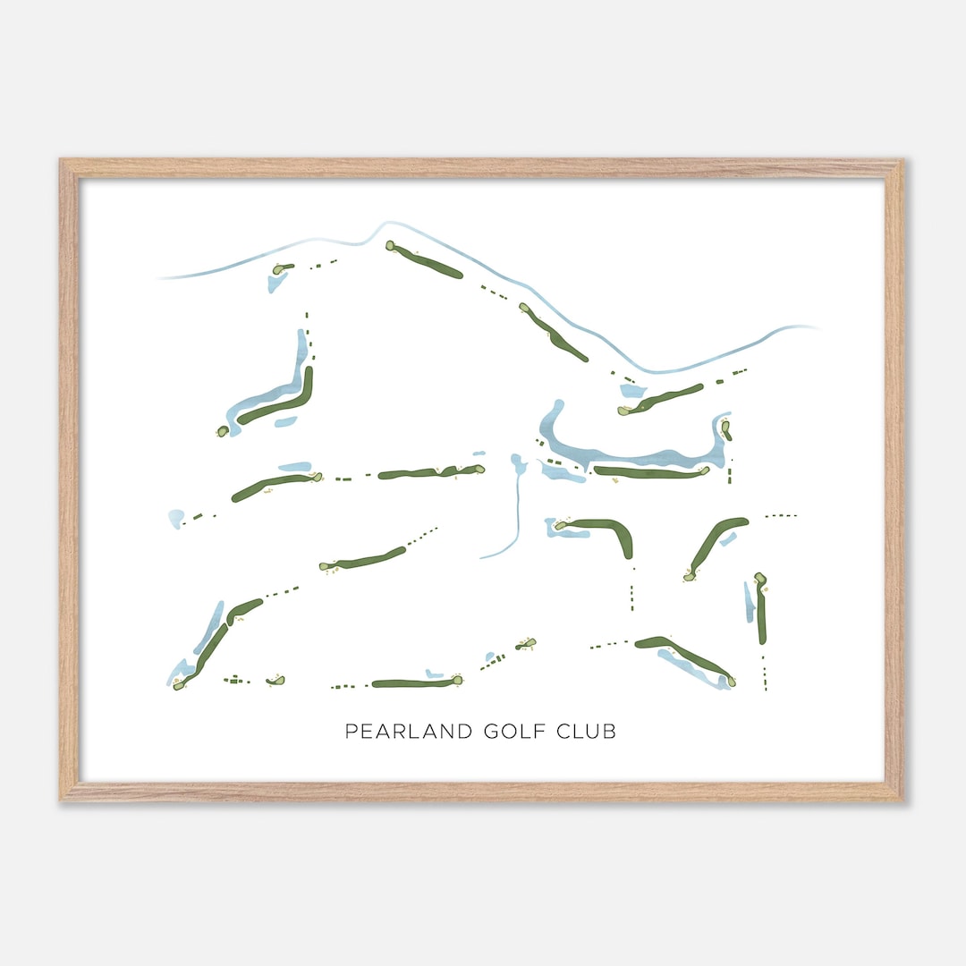 Pearland Golf Club in Pearland, Texas - Modern Watercolor Map | Golfer ...