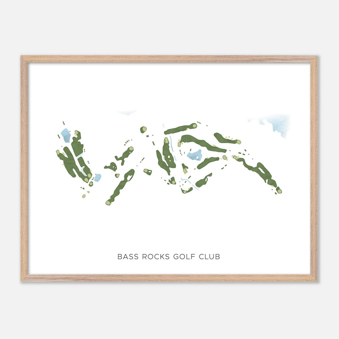 Bass Rocks Golf Club in Gloucester, Massachusetts - Modern Watercolor ...