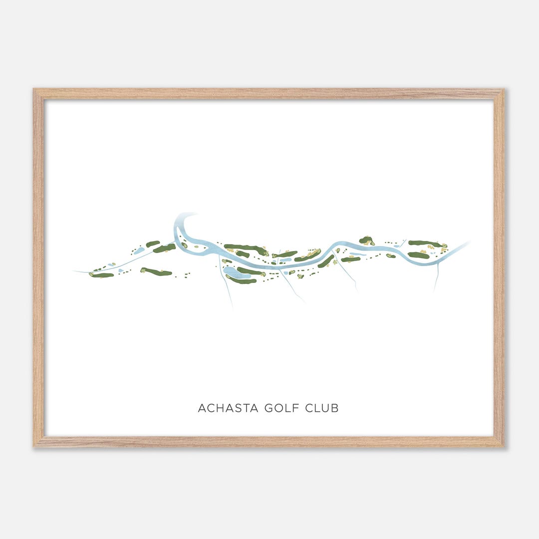 Achasta Golf Club in Dahlonega, Georgia - Modern Watercolor Map ...