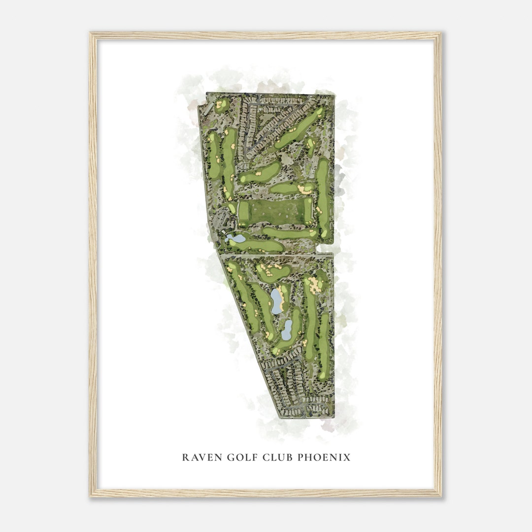 Raven Golf Club Phoenix, Arizona - Classic Watercolor Map | Golfer Gift ...