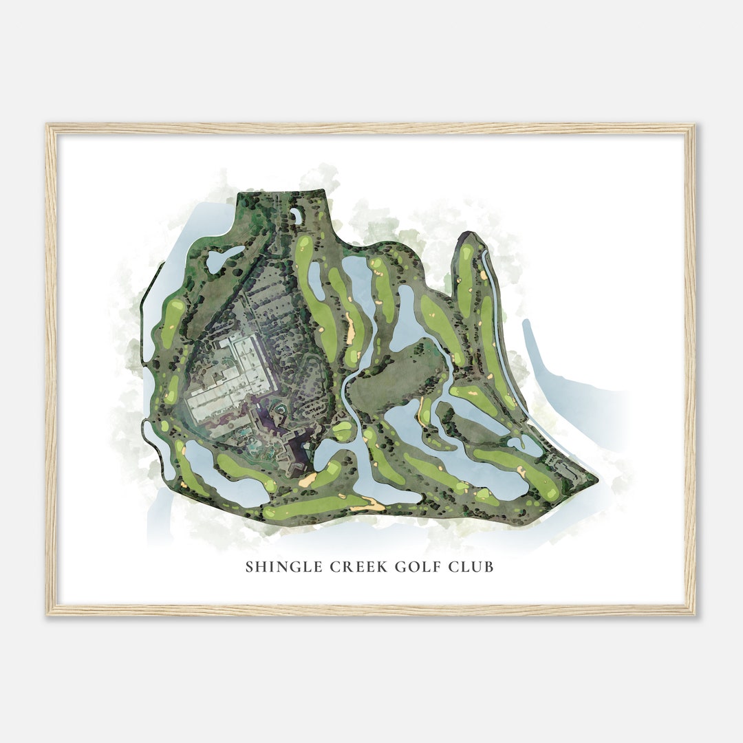 Shingle Creek Golf Club, Florida - Classic Watercolor Map | Golfer Gift ...