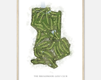 The Club at Pradera, Colorado - Modern Watercolor Map | Golfer Gift ...