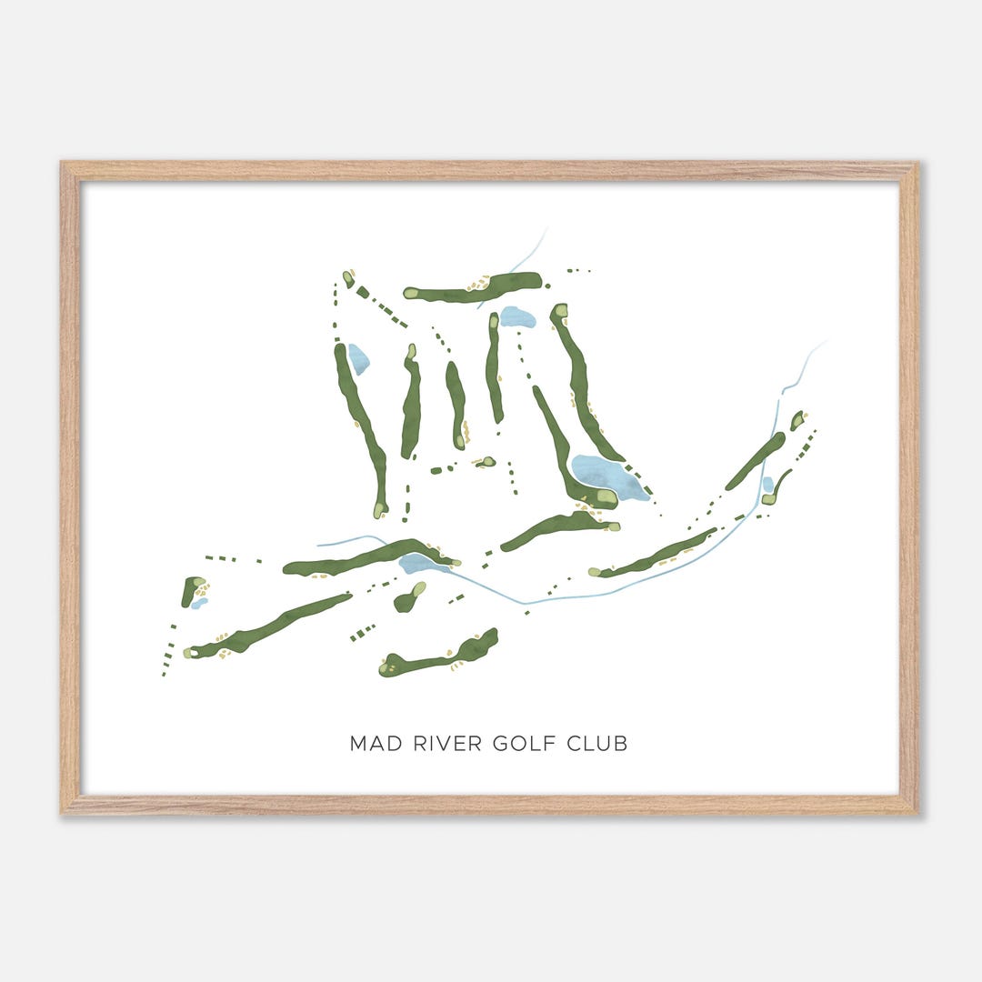 Mad River Golf Club in Creemore, Canada - Modern Watercolor Map ...