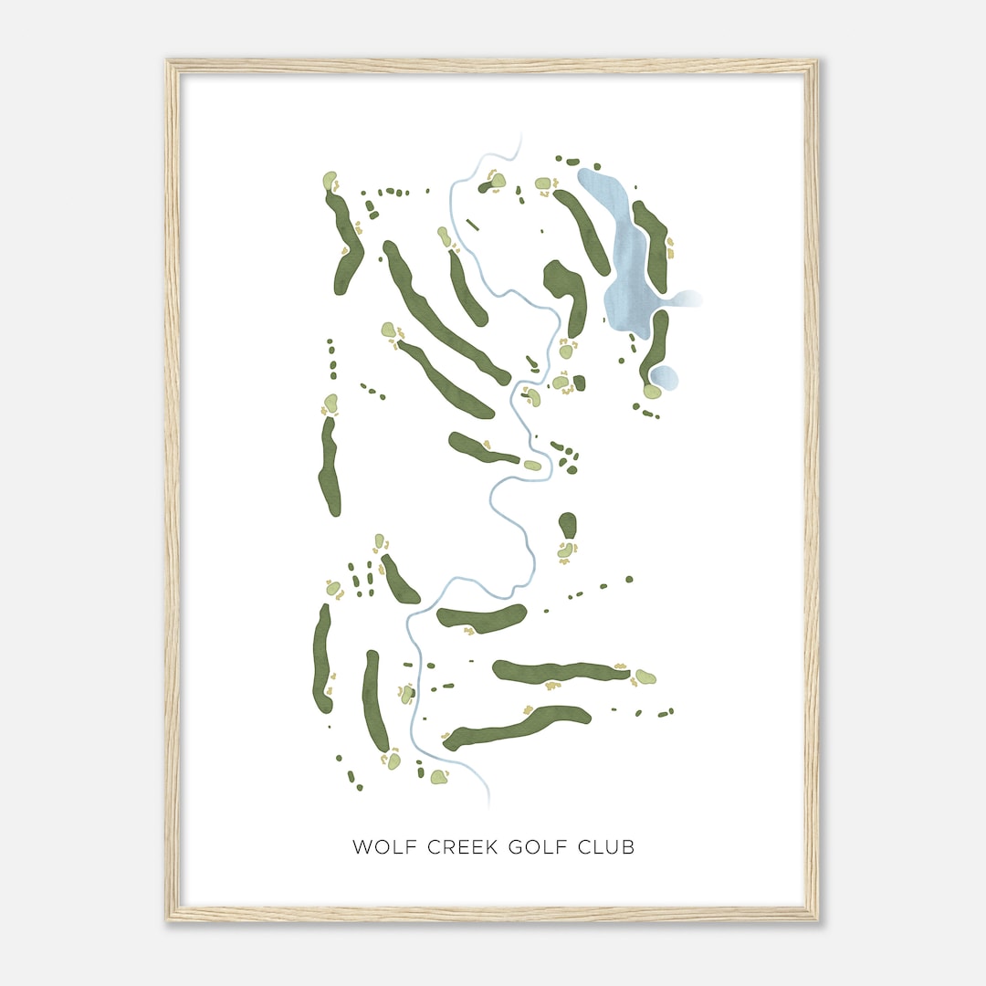 Wolf Creek Golf Club, Kansas - Modern Watercolor Map | Golfer Gift ...