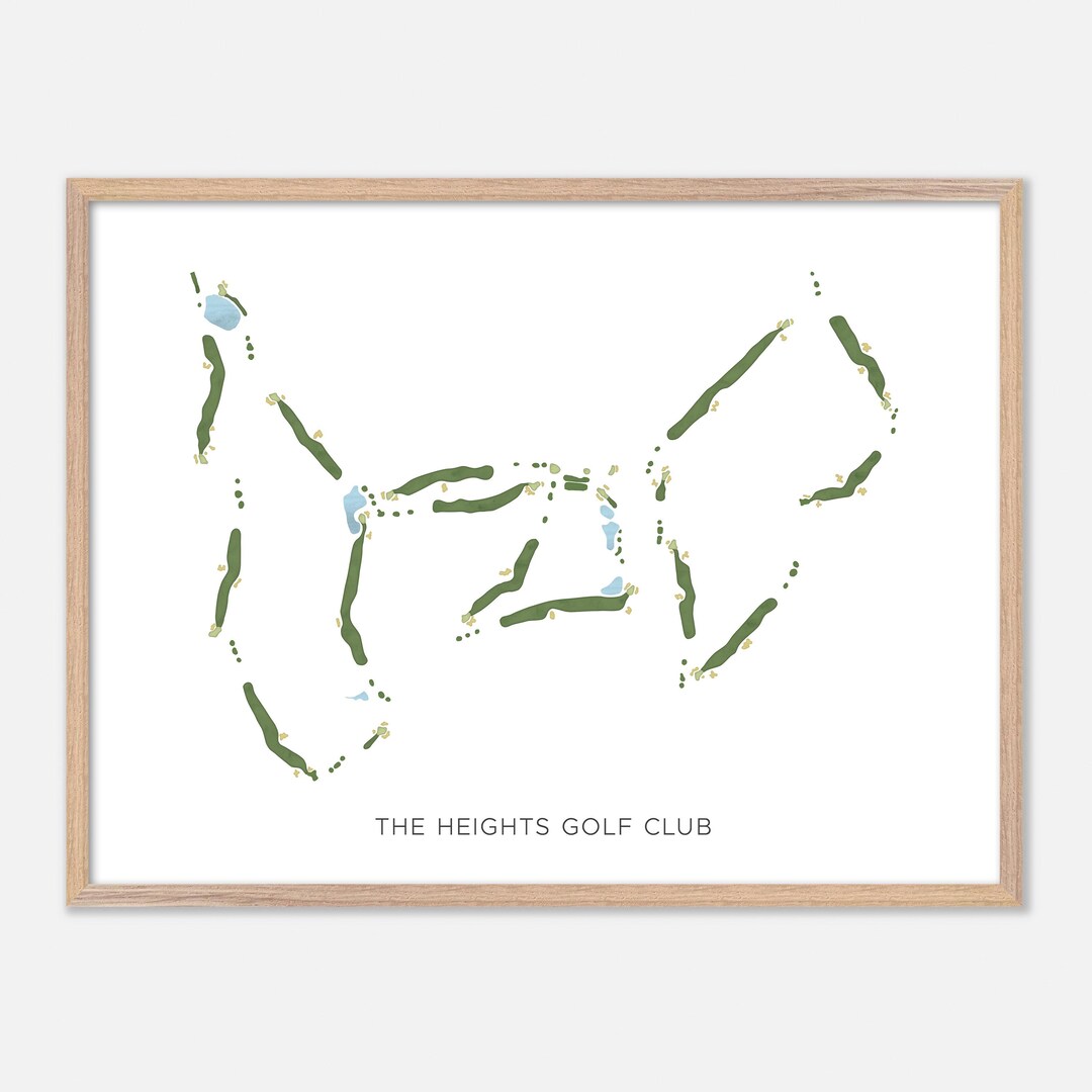 The Heights Golf Club in San Diego, California - Modern Watercolor Map ...