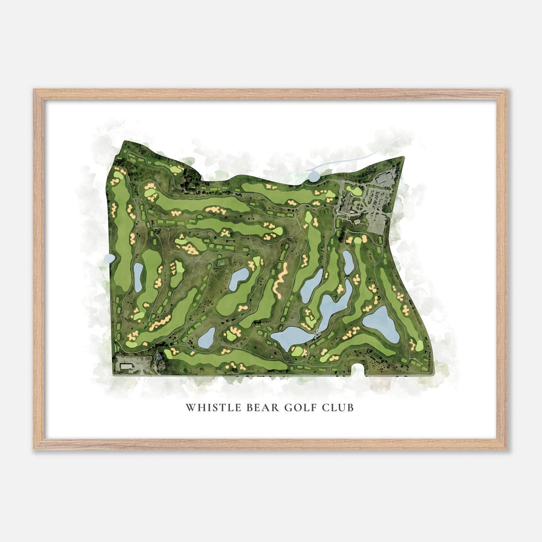 Whistle Bear Golf Club in , Canada - Classic Watercolor Map | Golfer ...