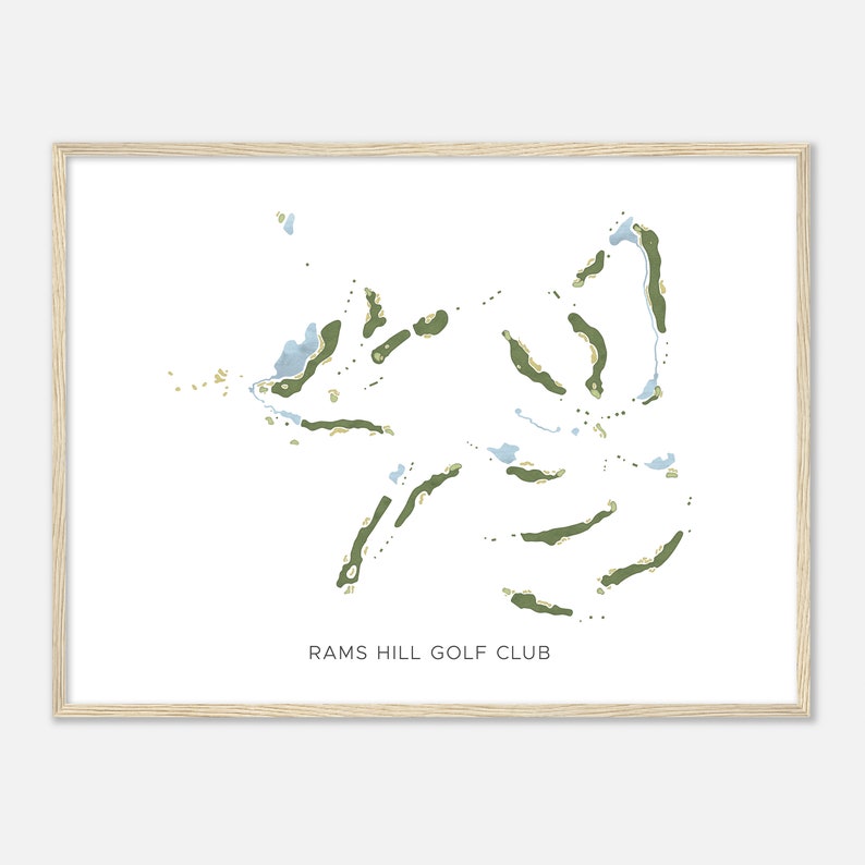 Rams Hill Golf Club, California - Modern Watercolor Map | Golfer Gift ...