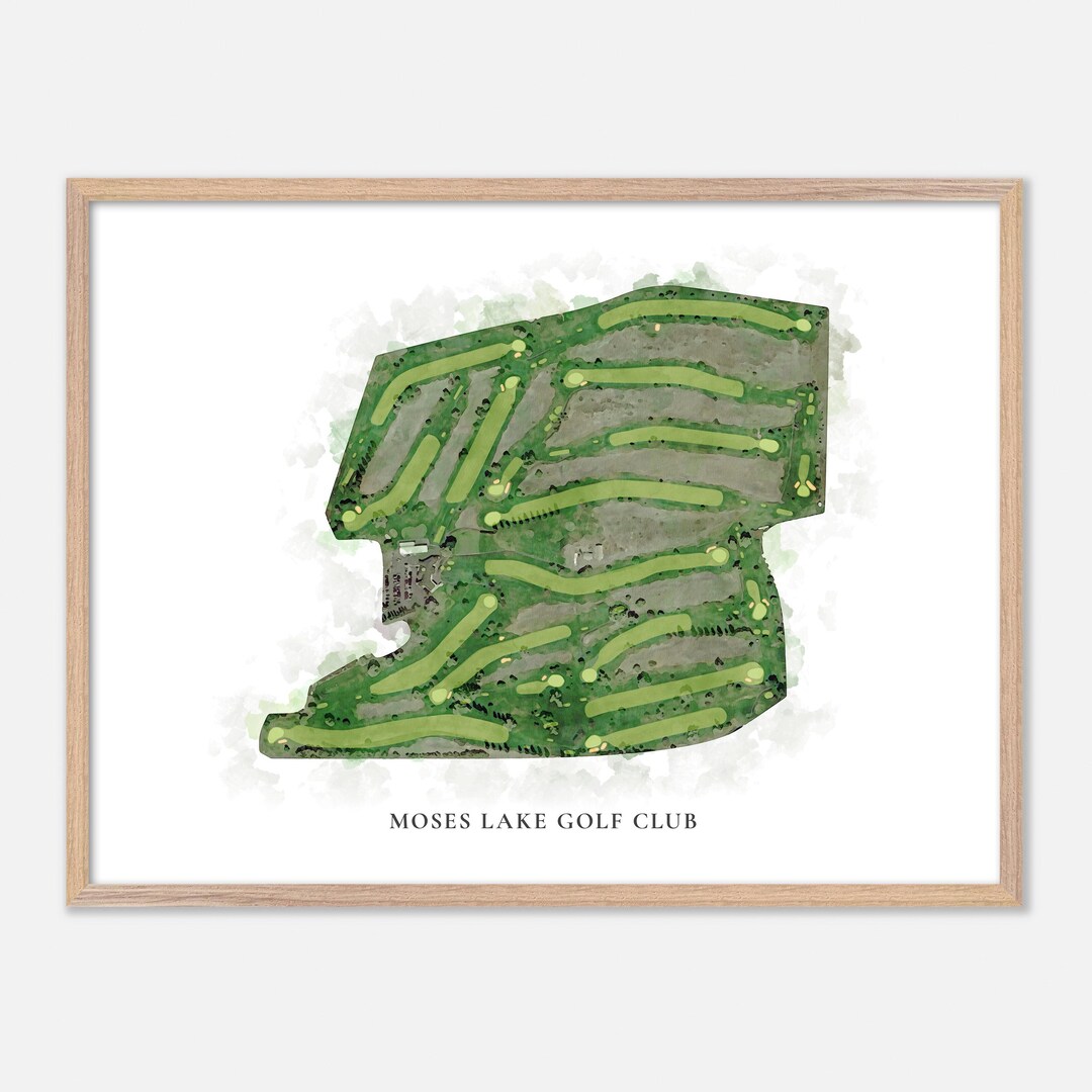 Moses Lake Golf Club in Moses Lake, Washington - Classic Watercolor Map ...
