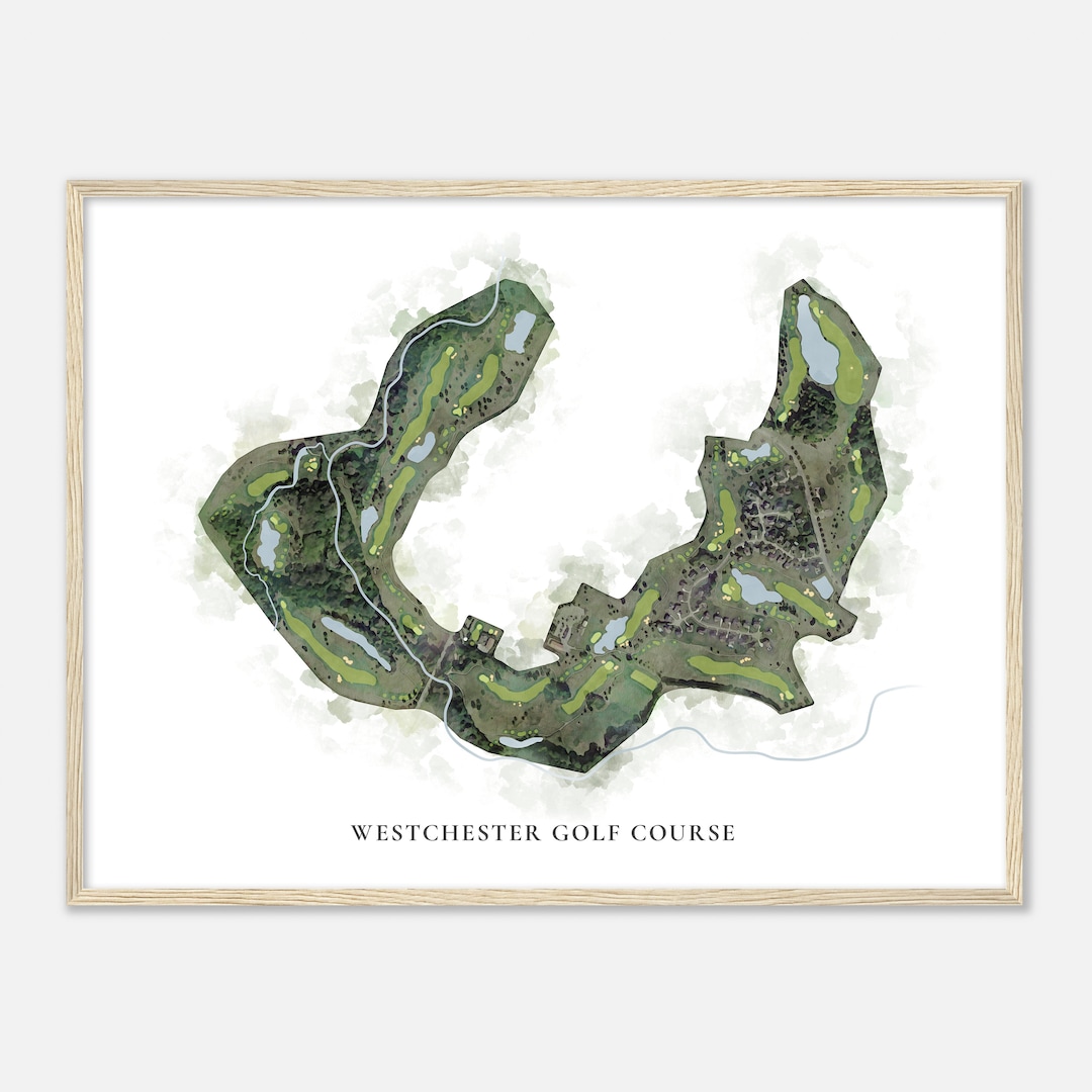 Westchester Golf Course, Ohio - Classic Watercolor Map | Golfer Gift ...