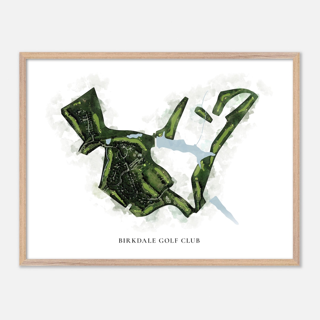 Birkdale Golf Club in Chesterfield, Virginia - Classic Watercolor Map ...