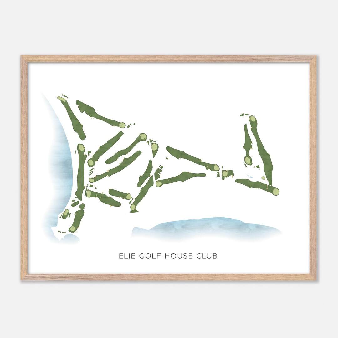 Elie Golf House Club in Elie, Scotland - Modern Watercolor Map | Golfer ...