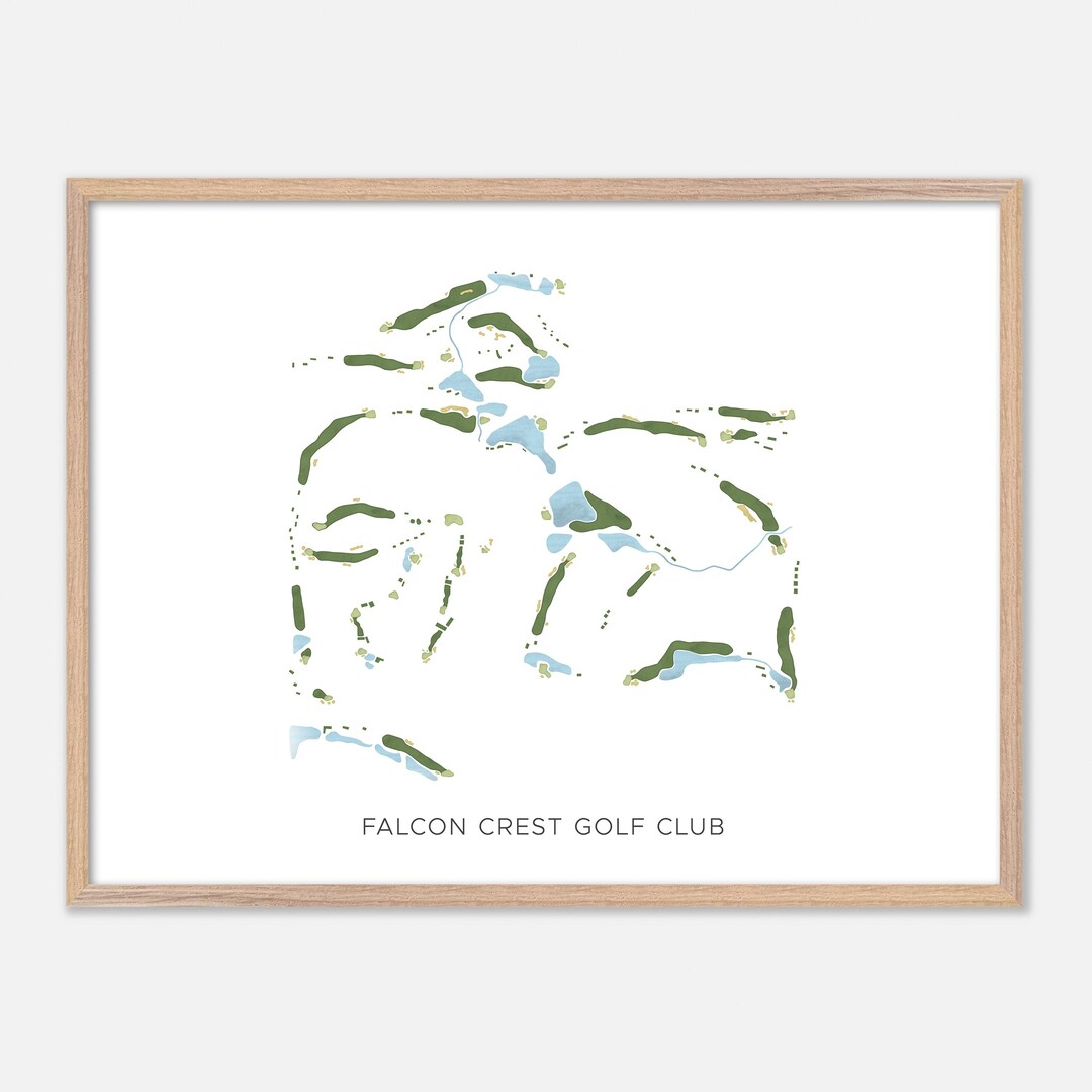 Falcon Crest Golf Club in Kuna, Idaho - Modern Watercolor Map | Golfer ...