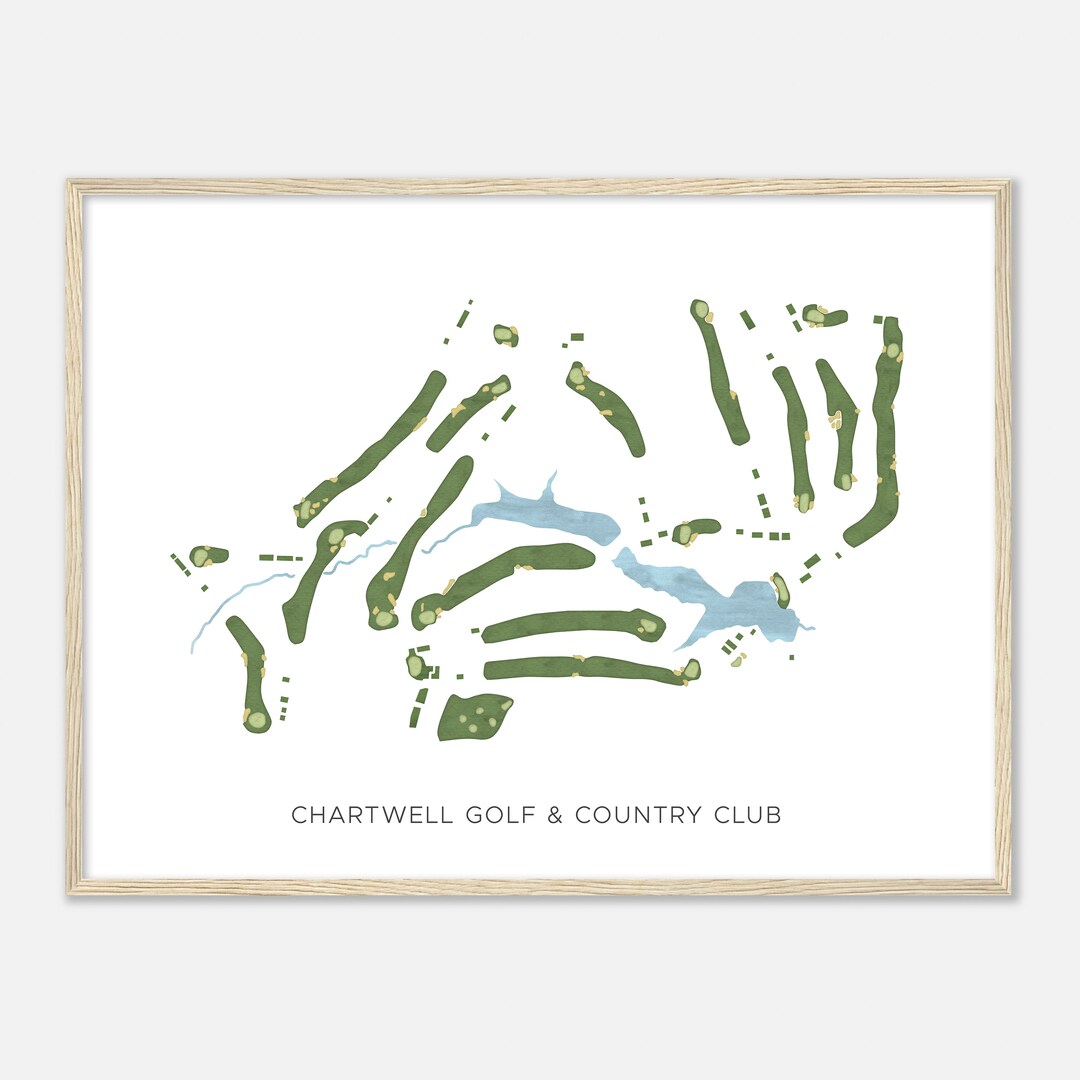 Chartwell Golf & Country Club, Maryland - Modern Watercolor Map ...