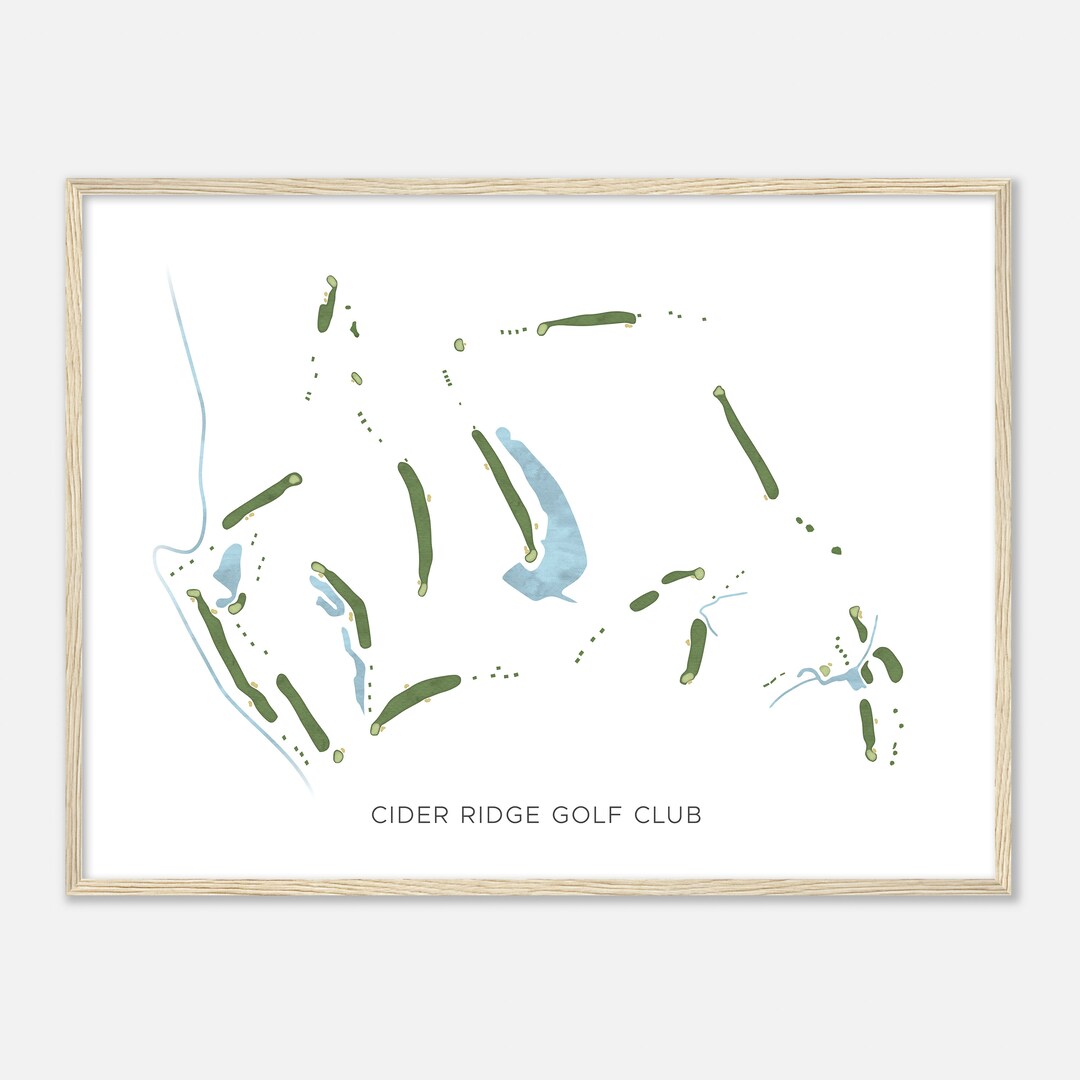 Cider Ridge Golf Club, Alabama - Modern Watercolor Map | Golfer Gift ...