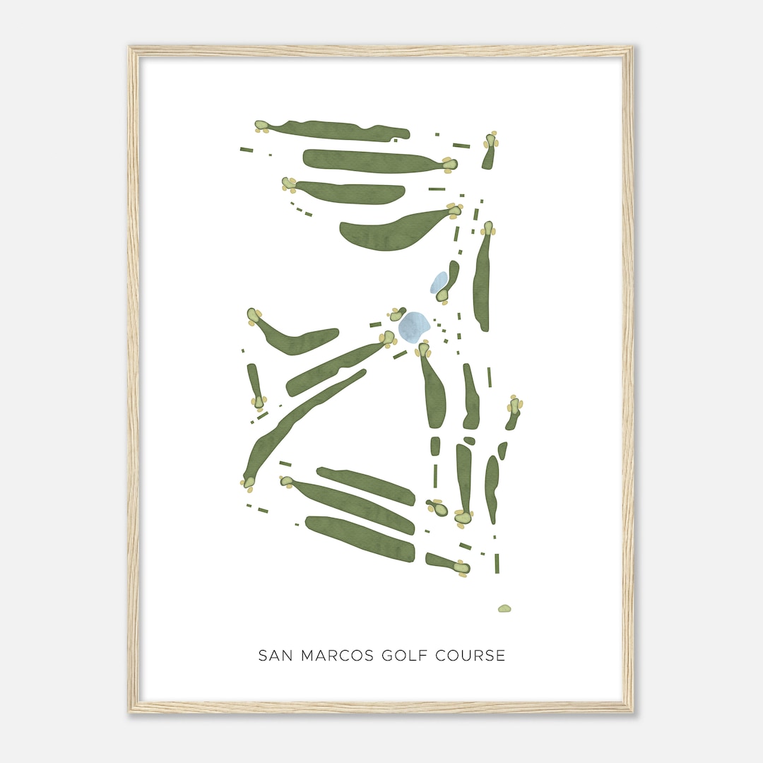 San Marcos Golf Course, Arizona - Modern Watercolor Map | Golfer Gift ...