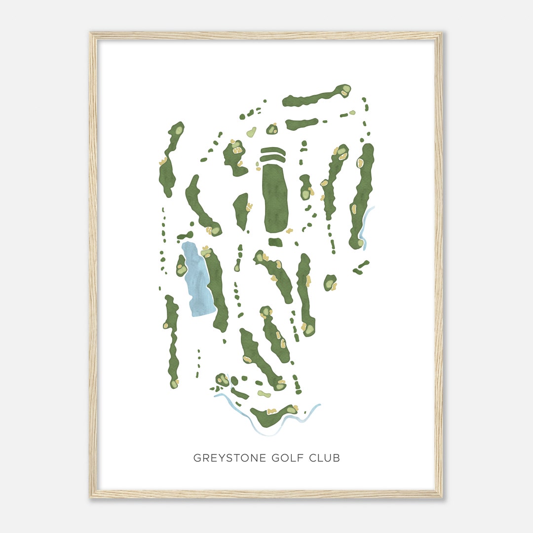 Greystone Golf Club, Tennessee - Modern Watercolor Map | Golfer Gift ...