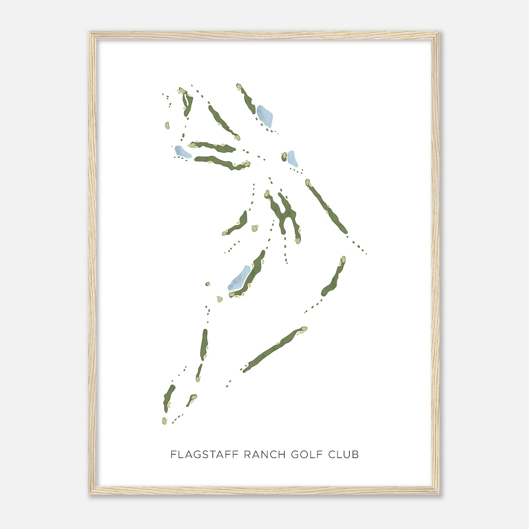 Flagstaff Ranch Golf Club, Arizona - Modern Watercolor Map | Golfer ...