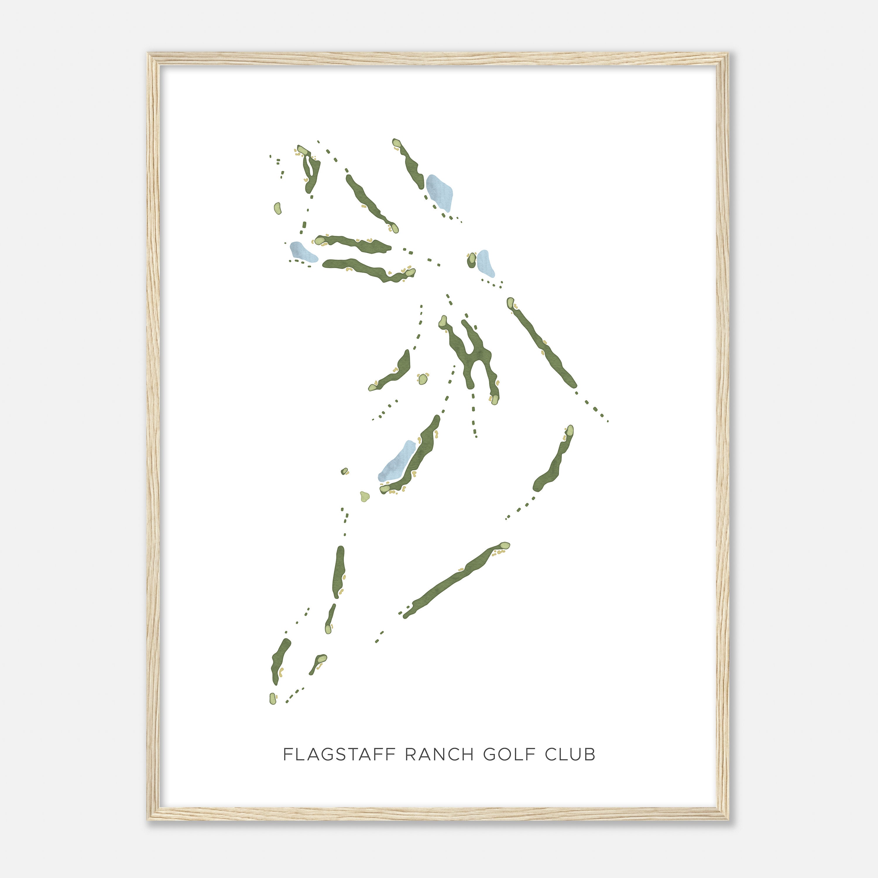 Flagstaff Ranch Golf Club, Arizona - Modern Watercolor Map | Golfer ...