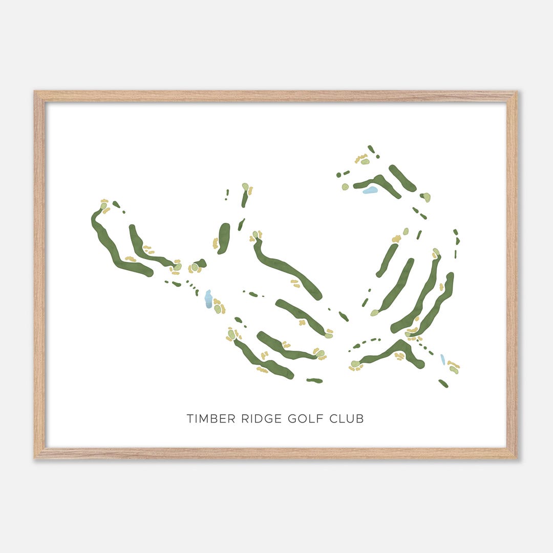 Timber Ridge Golf Club in Minocqua, Wisconsin - Modern Watercolor Map ...
