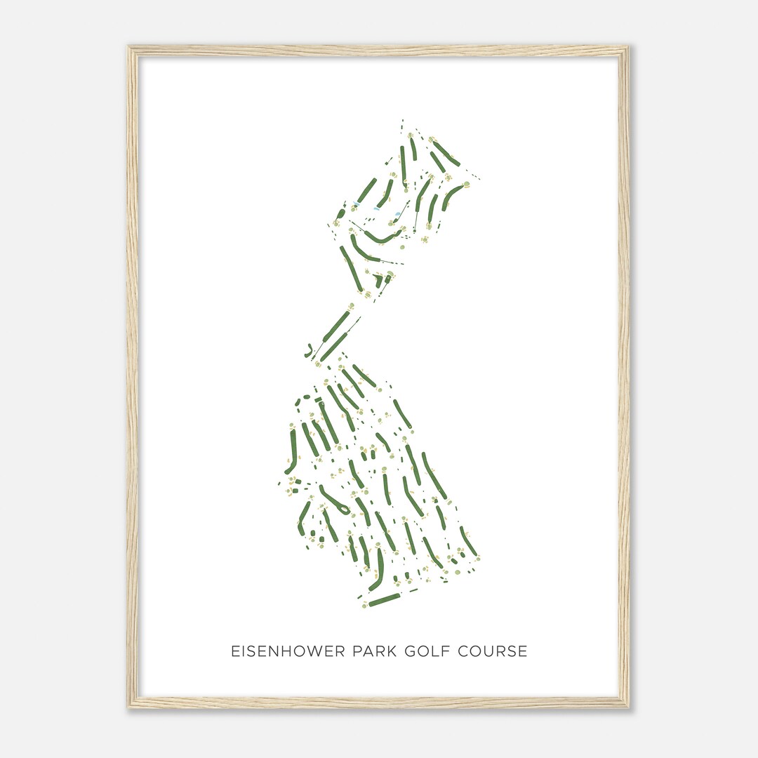 Eisenhower Park Golf Course, New York - Modern Watercolor Map | Golfer ...