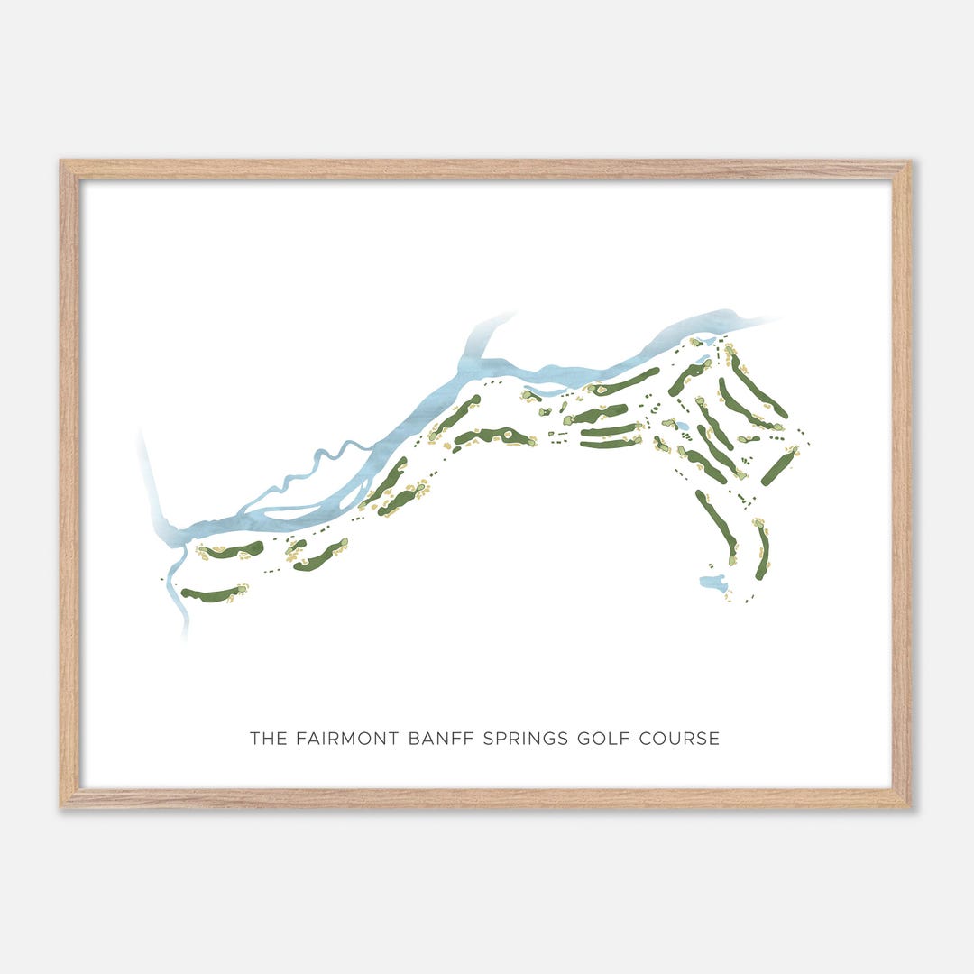 The Fairmont Banff Springs Golf Course in , Canada - Modern Watercolor ...