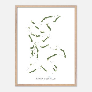 Nanea Golf Club in Kailua-kona, Hawaii - Modern Watercolor Map | Golfer ...