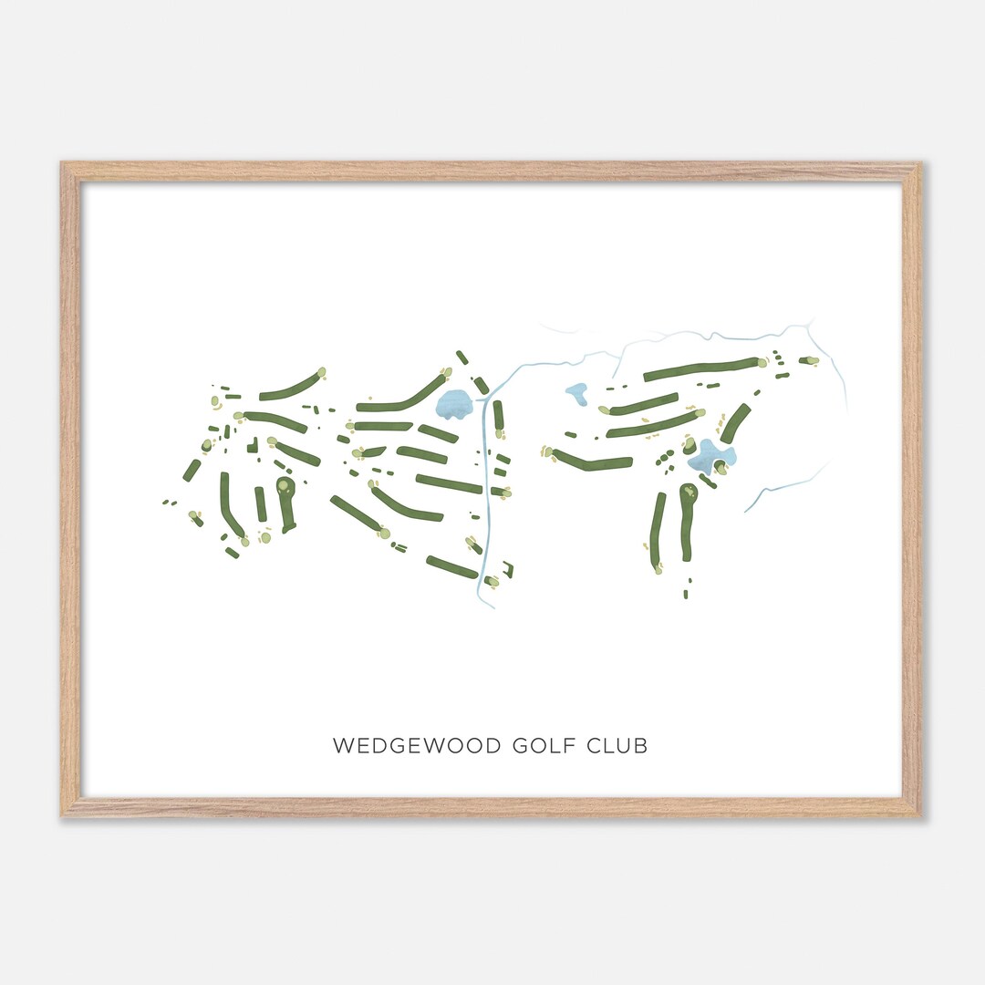 Wedgewood Golf Club in Lanark, Pennsylvania - Modern Watercolor Map ...