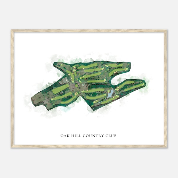 Oak Hill Country Club Map - Etsy