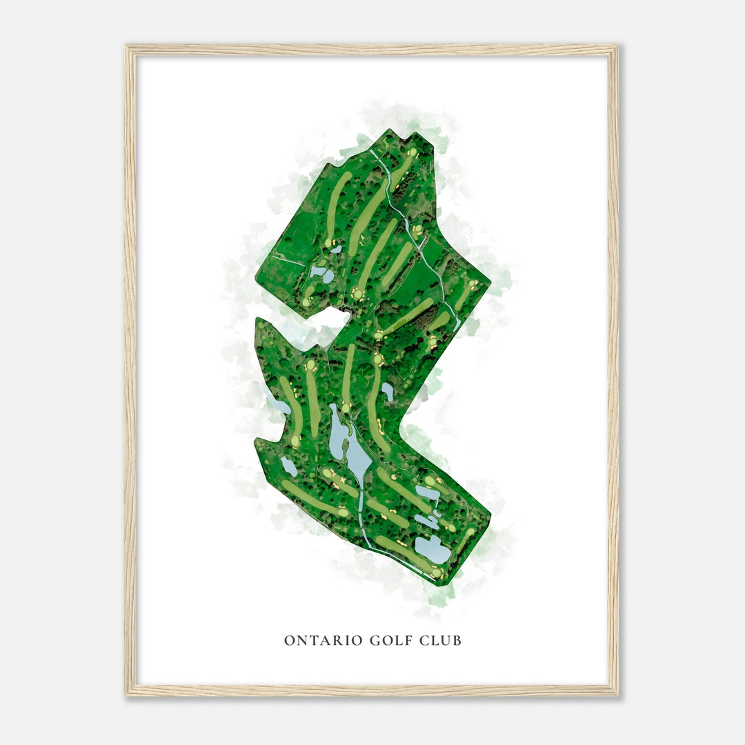 Ontario Golf Club, New York - Classic Watercolor Map | Golfer Gift ...