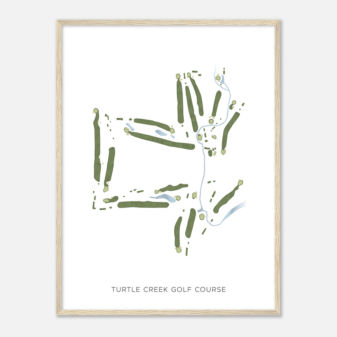 Turtle Creek Golf Course, Ohio - Modern Watercolor Map | Golfer Gift ...